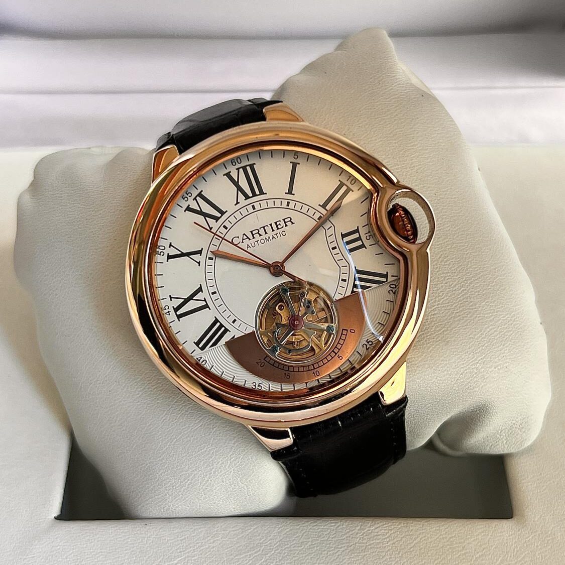 CARTIER BALLON FLYING TURBILLON ROSE GOLD WATCH - GalaxyPlace.pk
