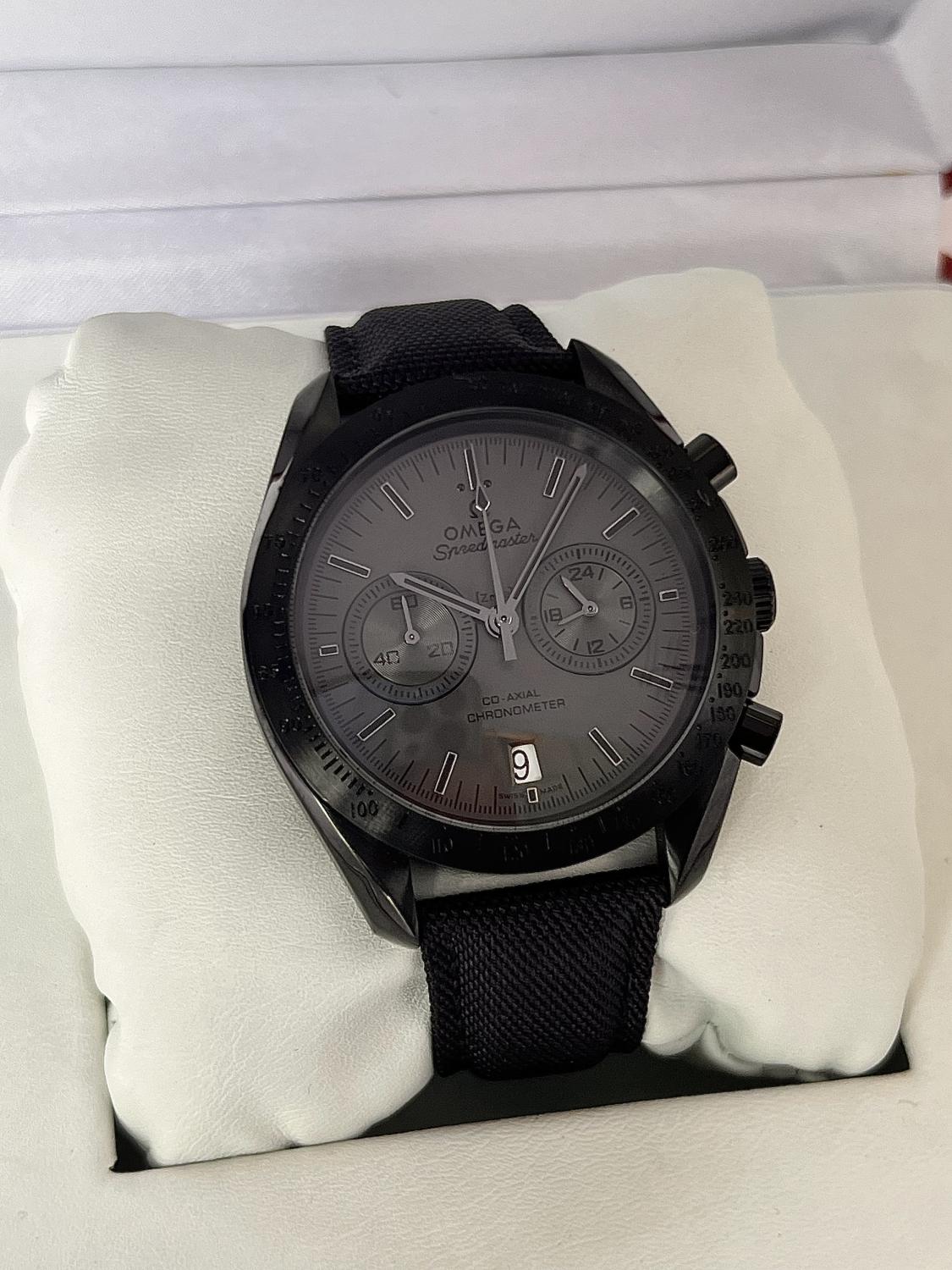 OMEGA SPEED MASTER DARK SIDE OF THE MOON FULL BLACK - GalaxyPlace.pk