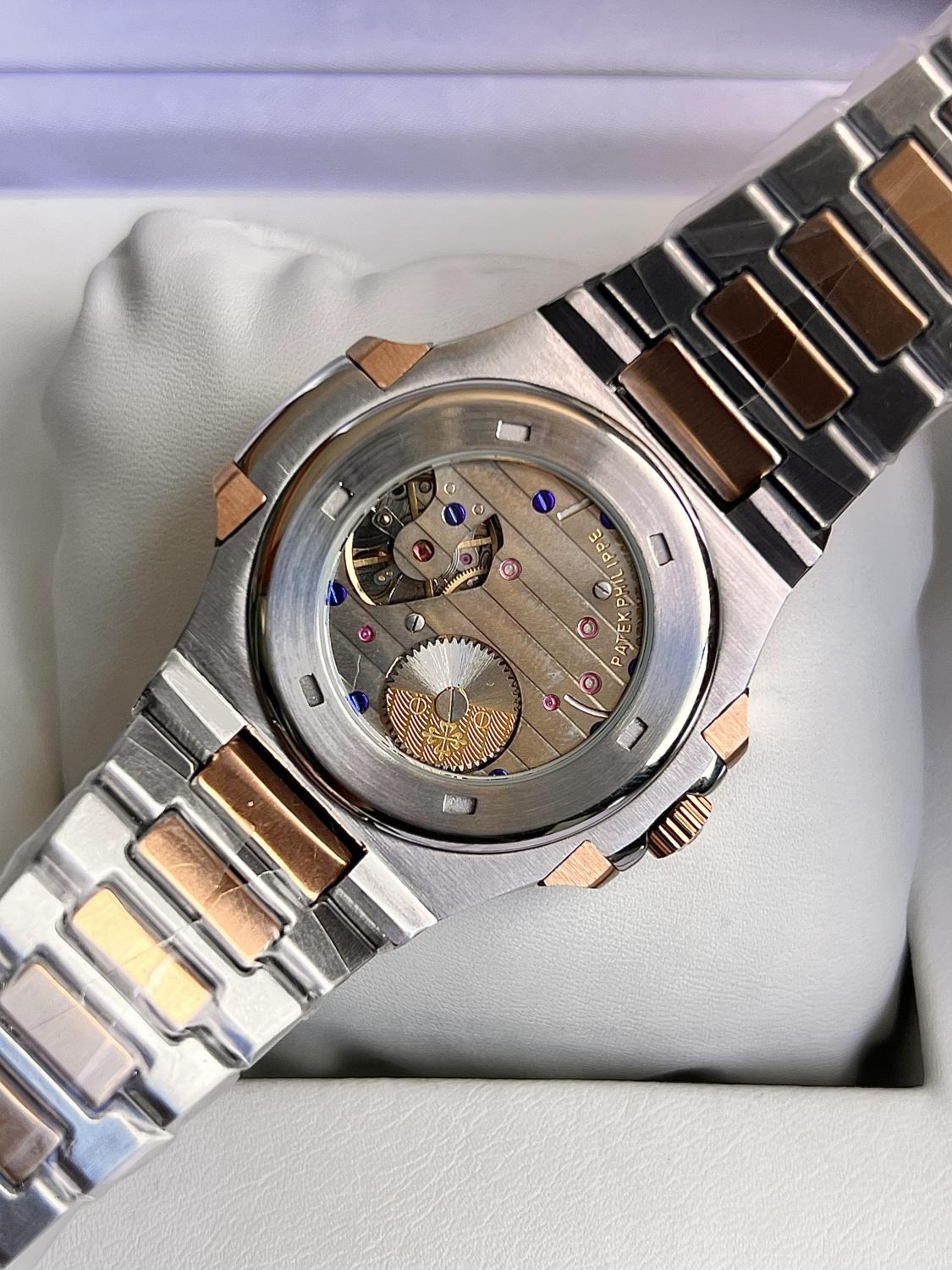 PATEK P NAUTILUS 5712 GREY DIAL MOON PHASE TWO TONE - GalaxyPlace.pk