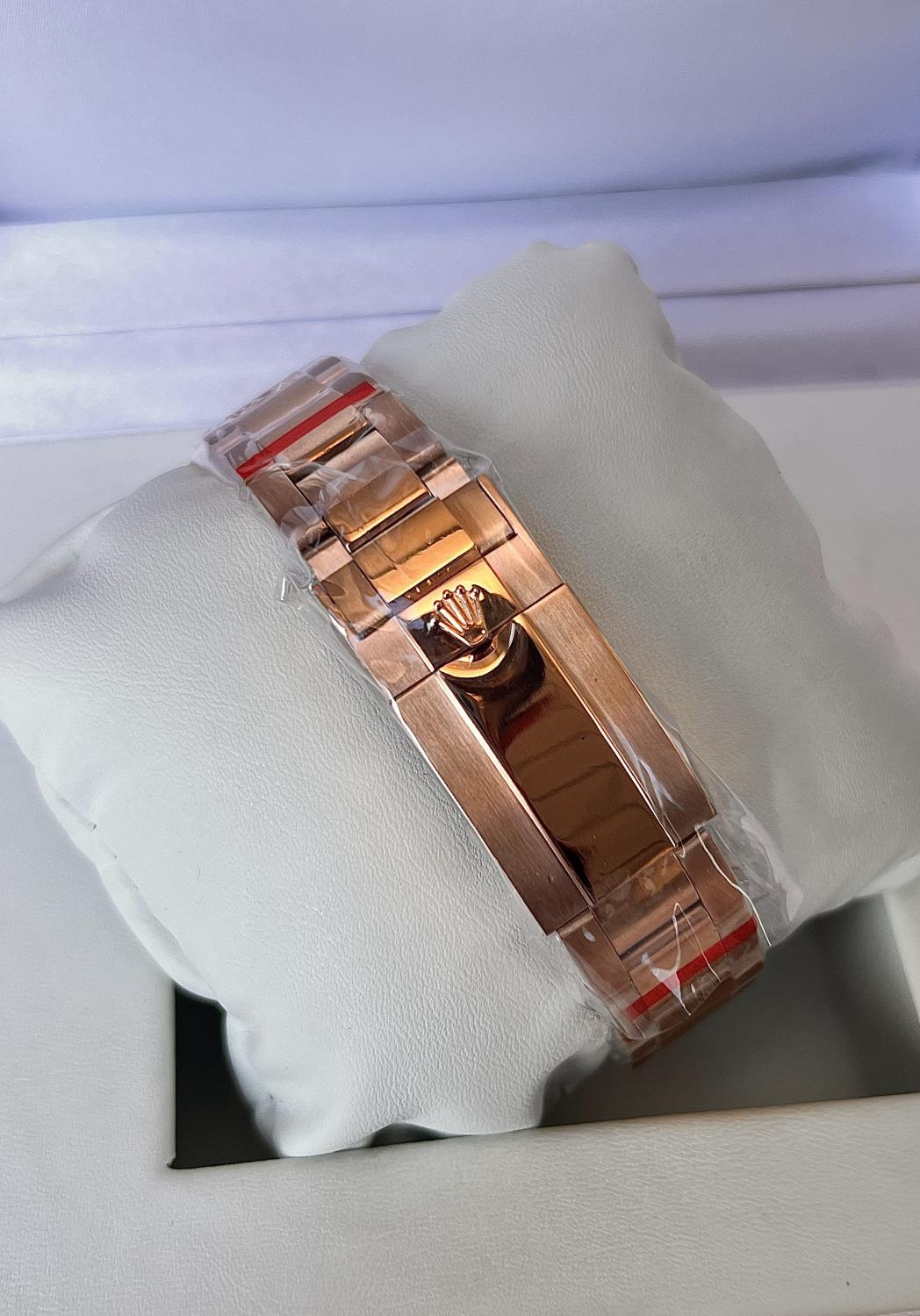 ROLEX GMT MASTER 2 ROSE GOLD ROOT BEER - GalaxyPlace.pk