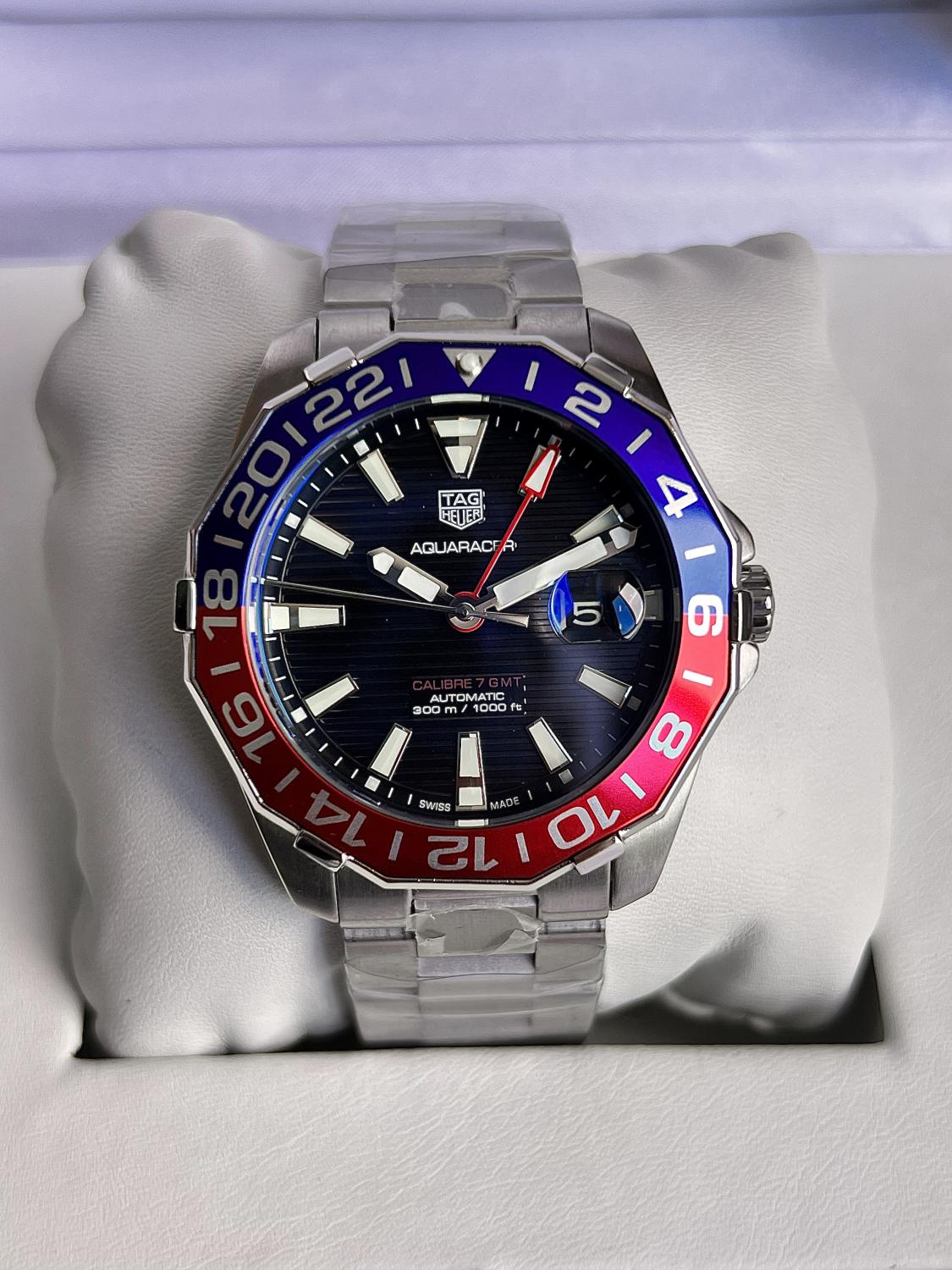 TAG HEUER AQUARACER PEPSI GMT BLACK DIAL AUTOMATIC - GalaxyPlace.pk