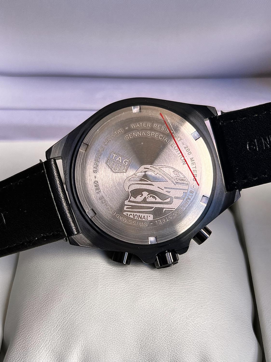 TAG HEUER SENNA FORMULA 1 CHRONOGRAPH GREY DIAL LEATHER - GalaxyPlace.pk