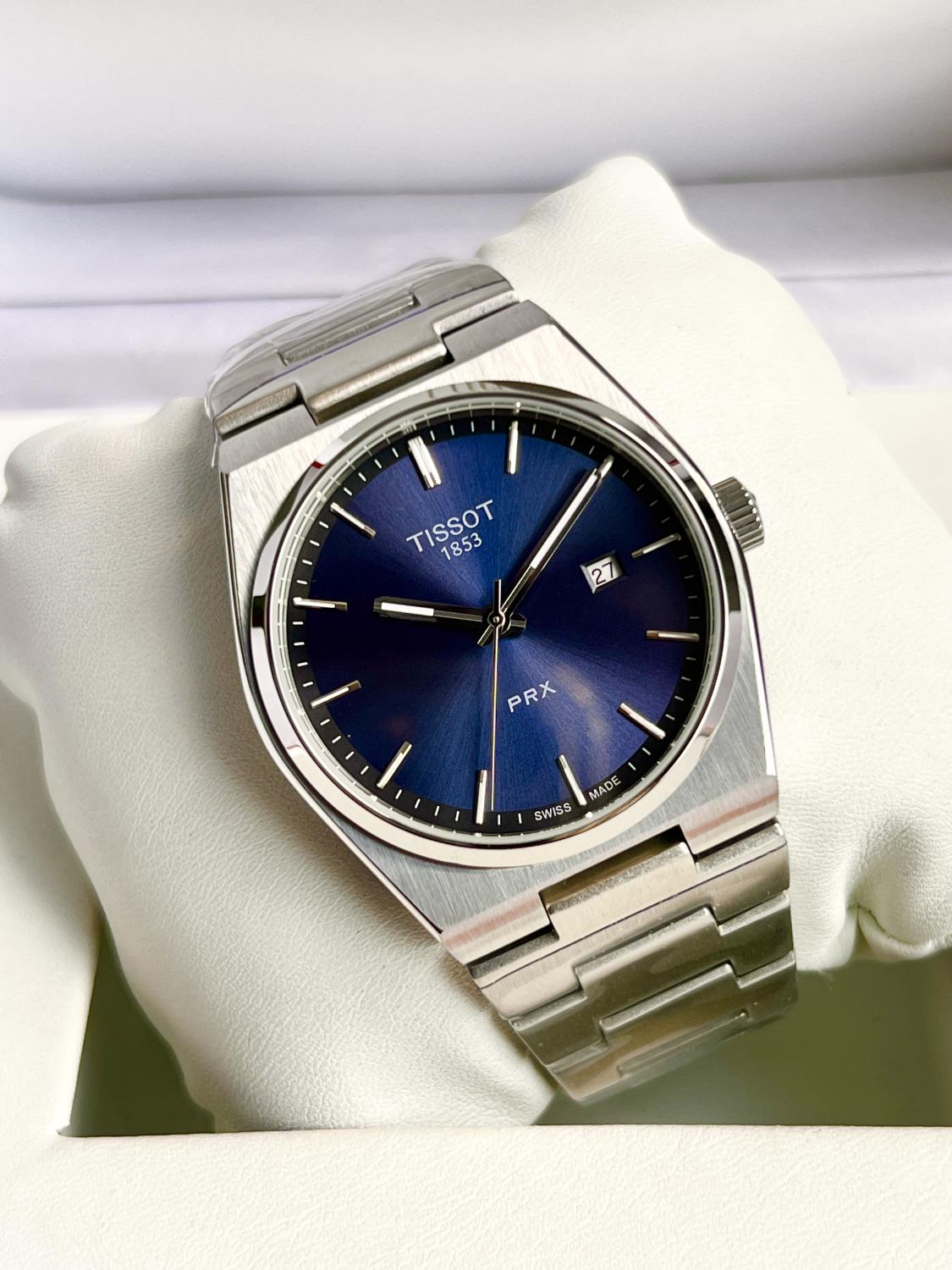 TISSOT PRX QUARTZ BLUE DIAL WATCH - GalaxyPlace.pk